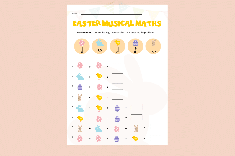 Music and Maths - An Easter Worksheet - Schools Music Market