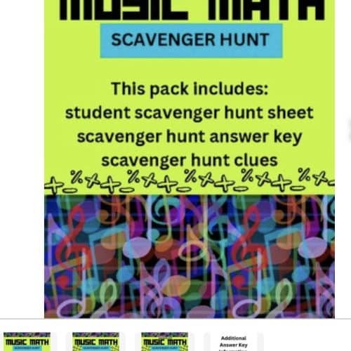 Note Value Scavenger Hunt - Schools Music Market