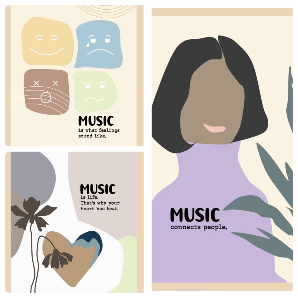 Music Quotes | Minamilist, Boho Series | Display Poster - Schools Music ...